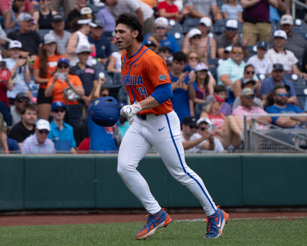 Jac Caglianone hits record home run in Florida's victory - Baseball ...